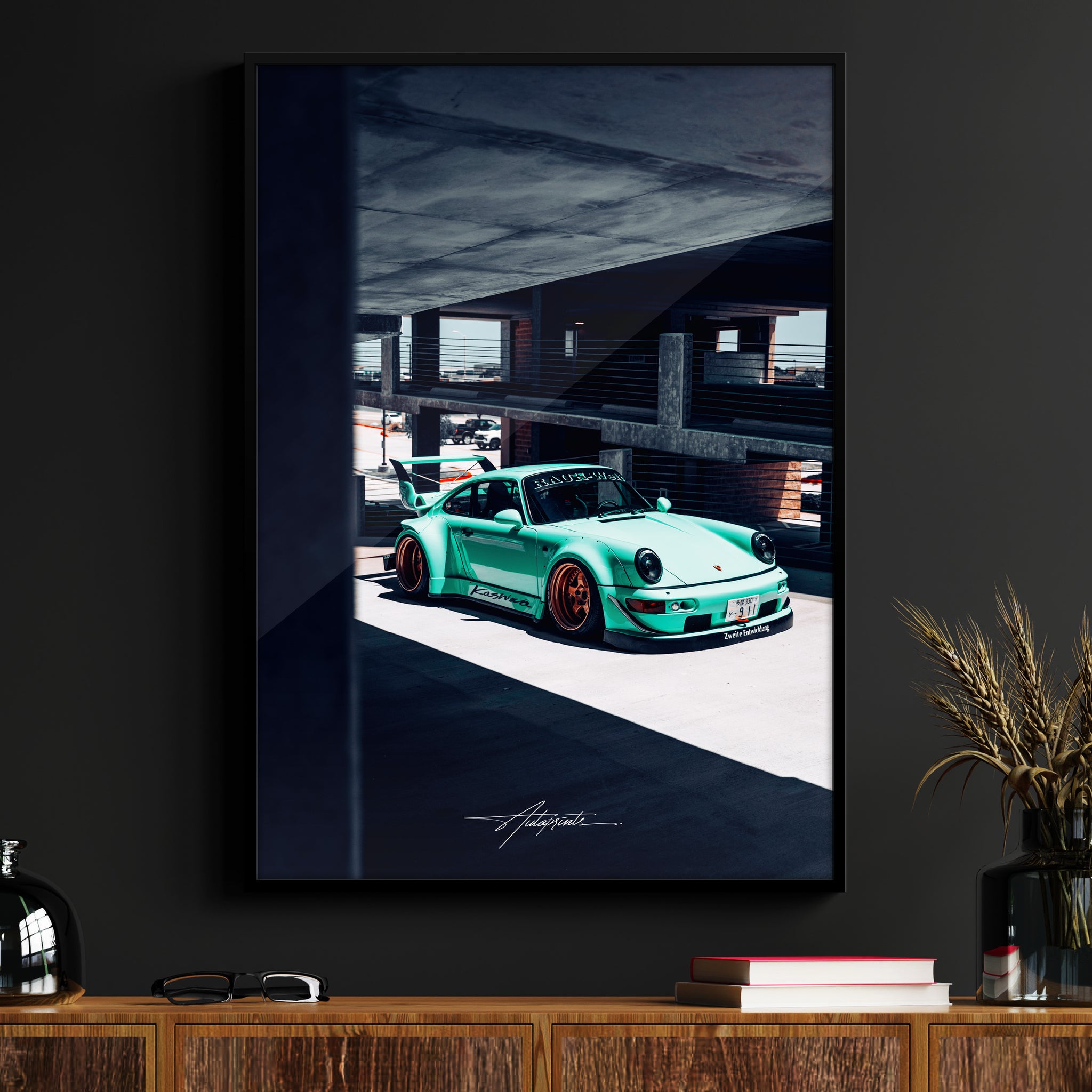 "RWB Porsche 911 Mint Kashiwa Front" AUTOPRINTS Custom Fine Art Print