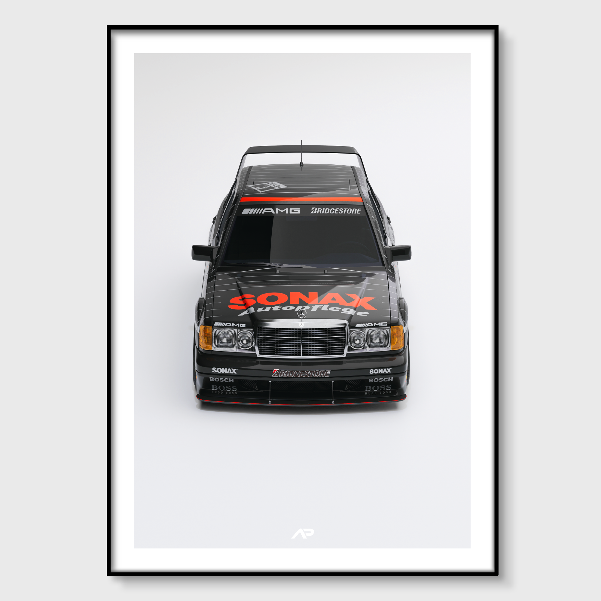 "Mercedes W201 DTM Front" Autoprints Kunstdruck
