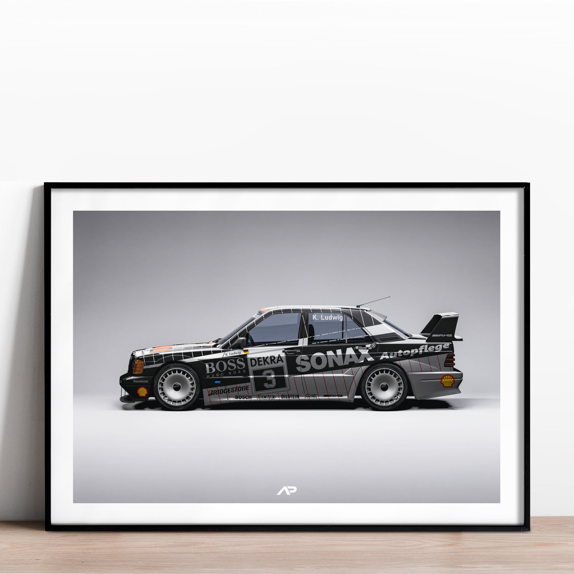 "Mercedes W201 DTM Sonax" Autoprints Kunstdruck