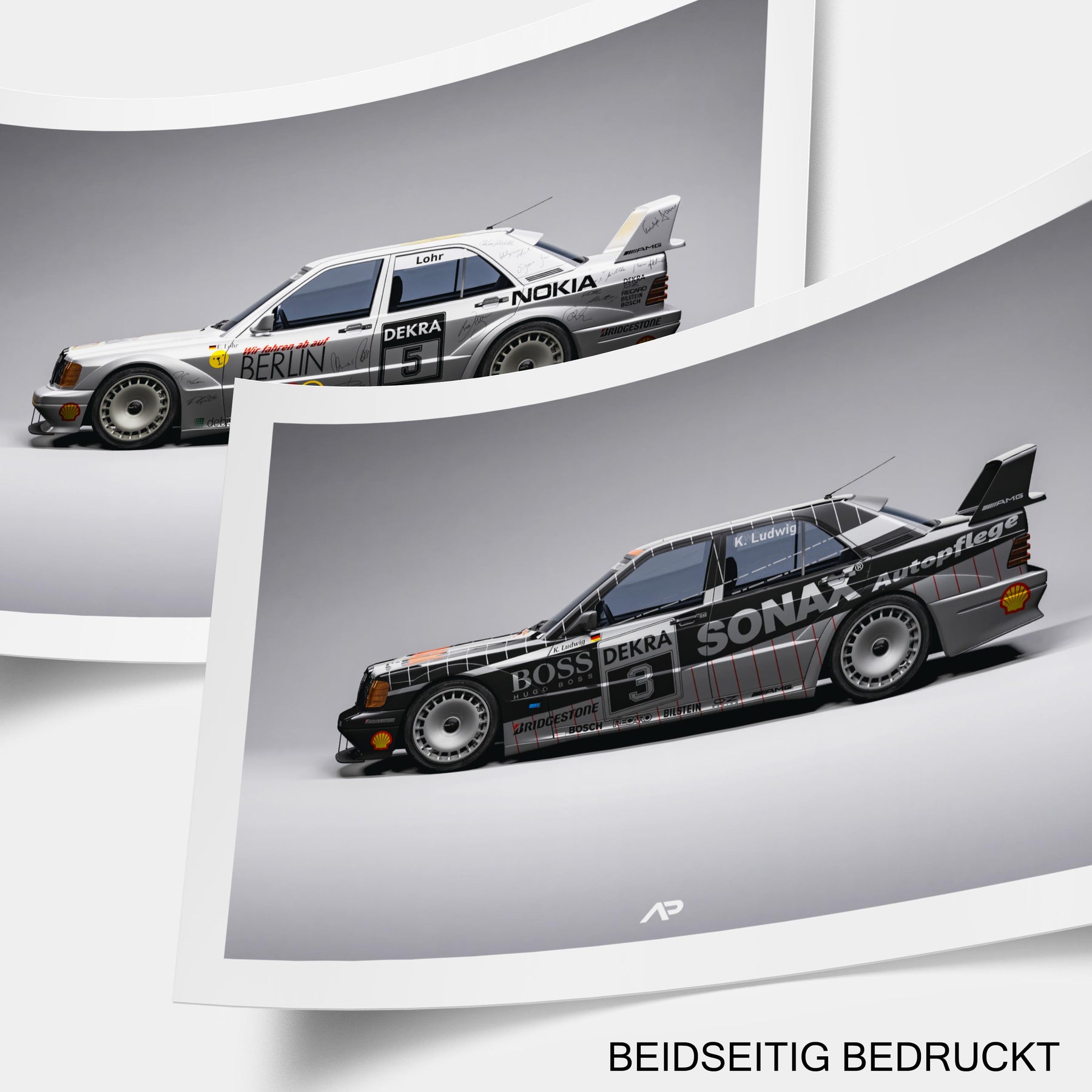 "Mercedes W201 DTM Sonax" Autoprints Kunstdruck – AUTOPRINTS