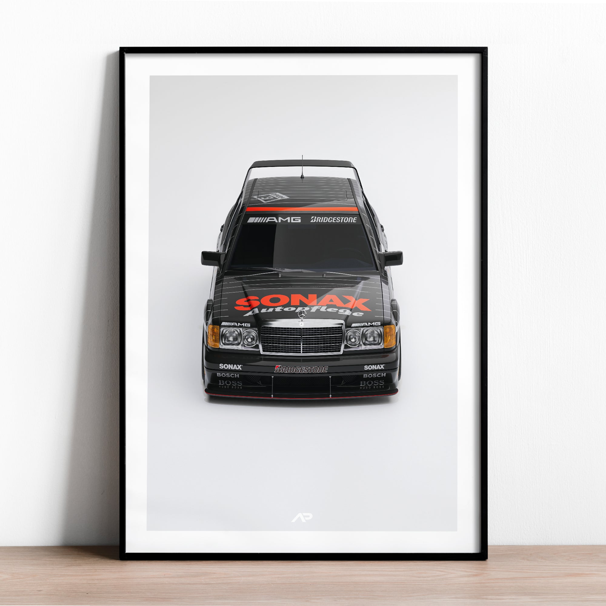 "Mercedes W201 DTM Front" Autoprints Kunstdruck