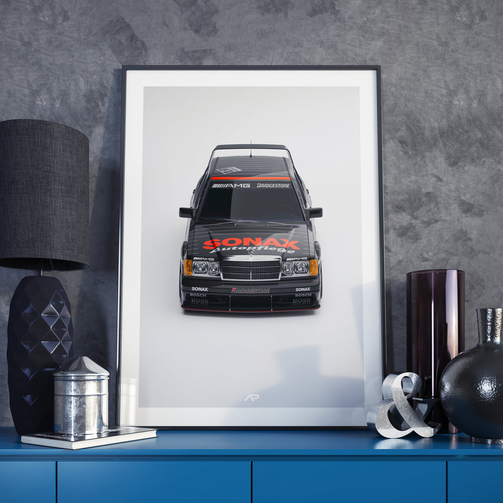 "Mercedes W201 DTM Front" Autoprints Kunstdruck
