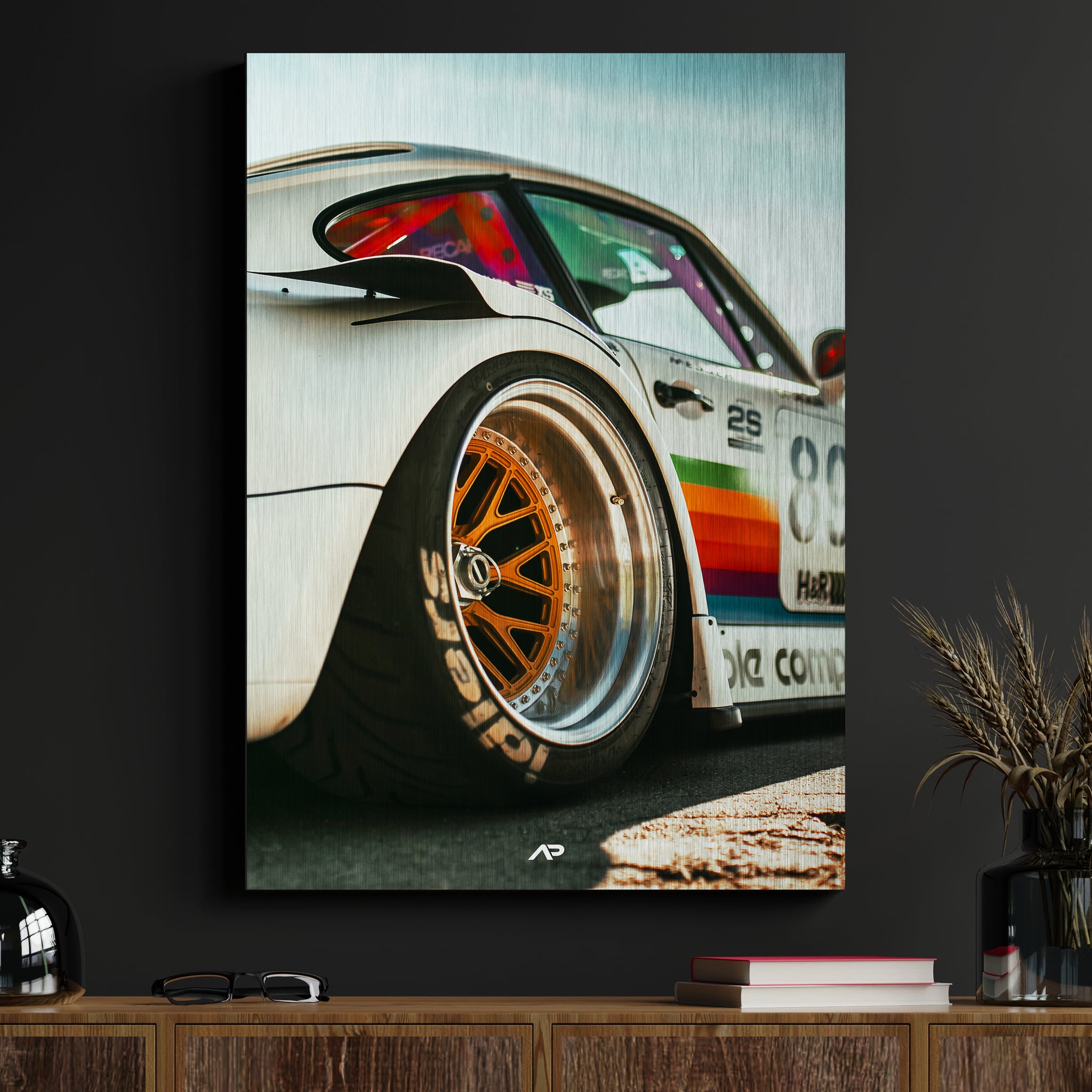 "Porsche 964 RWB Back" Metall Poster PREMIUM ALU PLATE | AUTOPRINTS